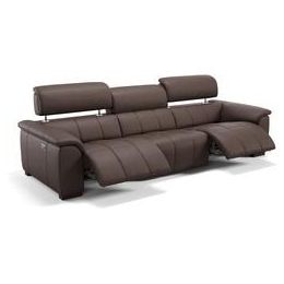 Sofanella Leder Sofa MINORI Bigsofa Relaxcouch Couch - braun