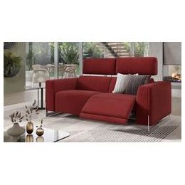 Sofanella Stoff Sofa AMELIA Couch Sofagarnitur mit Funktion - Rot