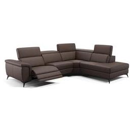 Sofanella Designer Ledercouch AMARO Ledersofa - Braun