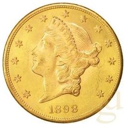 20$ Goldmünze Double Eagle Liberty Head - Kopf