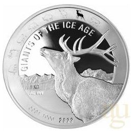 1 Kilogramm Silbermünze Giganten der Eiszeit - Rentier 2022