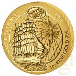 1 Unze Goldmünze Ruanda Nautical Serie - 100 Jahre Sedov 2021