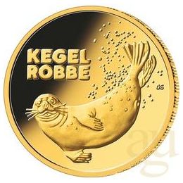 20 Euro Goldmünze Rückkehr der Wildtiere - Kegelrobbe 2022 (F)