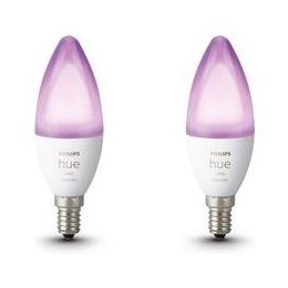 PHILIPS Hue White & Color Ambiance E14 2er-Pack - Weiß