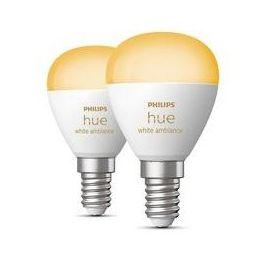 Philips Hue White Ambiance Luster LED Lampe E14 2er Set - Weiß