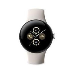 Google Pixel Watch 2 - WLAN Smartwatch - Silber mit Porcelain Armband