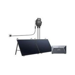 Mendler Anker SOLIX RS40P Balkonkraftwerk - Premium mit Halterungen (2x 445W) + Anker SOLIX Solarbank E1600 - Schwarz