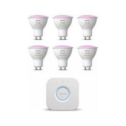 Philips Hue White & Color Ambiance GU10 350lm 6er-Set + Bridge