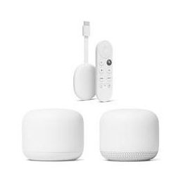 Google Nest Wifi 2er-Set + Chromecast mit Google TV (4K)