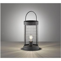 Tischlampe tiana 44cm groß - Gitterlampe Grau Design Laterne