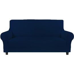 Wellhome - Fleckabweisender Stretch-Sofabezug 2-Sitzer-Sofa alba Blau