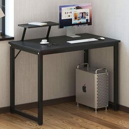 Home Computertisch 100 cm Schreibtisch Arbeitstisch mit Speicherplatine Bürotisch für pc und Laptop aus Holz und Metall - Schwarz - Soges