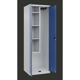 C+P CP Putzmittelschrank Classic Plus 080100-00 S10018 fernblau, lichtgrau 60,0 x 50,0 x 185,0 cm, aufgebaut