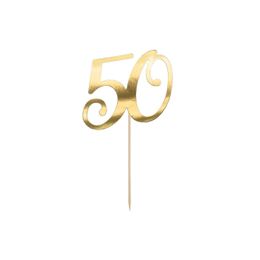 partydeco Tortenstecker, Cake Topper "50" gold 20