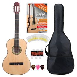 Classic Cantabile Gitarrenset Acoustic Series AS-851-L Klassikgitarre für Linkshänder Starter-SET (Konzertgitarre