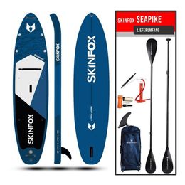Skinfox Inflatable SUP-Board SKINFOX SEAPIKE ALU-SET (335x78x15) 4-TECH L-CORE SUP Paddelboard blau