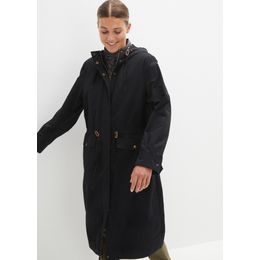 bonprix Parka, schwarz, Gr.40, Multifunktionale Parka mit leichter Steppweste umspielt die Figur, 100% Baumwolle