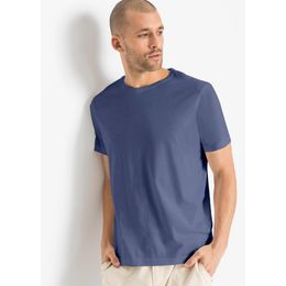 bonprix T-Shirt (5er Pack), blau, Gr.48/50 (M), Praktische Basic T-Shirts im 5er Pack mit Rundhalsausschnitt, aus 100% Baumwolle