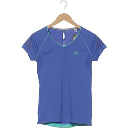 Adidas Damen T-Shirt, blau, Gr. 32