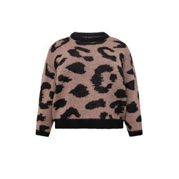 Vero Moda Curve Pullover 'ZELMA' Damen Größe XXL hellbraun / schwarz
