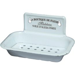 AMBIENTE HAUS Dekoschale Seifenteller aus Emaille in Antikweiß (1 St), weiß