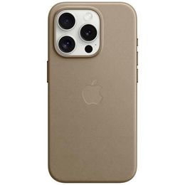 Apple Finewoven Case Backcover Apple iPhone 15 Pro Taupe Induktives Laden, Stoßfest