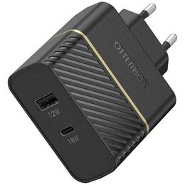 Otterbox Premium Fast Charge Wall Charger (Propack) Handy Ladegerät mit Schnellladefunktion USB-A, USB-C® Schwarz