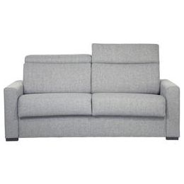 Miliboo Schlafsofa hellgrau mit 18 cm Matratze und verstellbaren Kopfstützen NORO