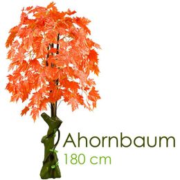 Decovego - Ahorn Ahornbaum Kunstpflanze Kunstbaum Künstliche Pflanze Rote Blätter 180cm