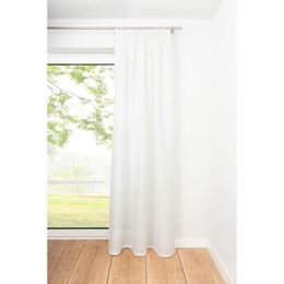 ONDECO - Schlaufenschal Dot Gardinen Blickdicht Vorhang Schlafzimmer 1er Set - Weiß - 135x245 cm