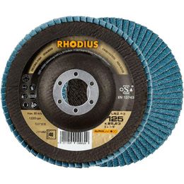 Rhodius Abrasives - rhodius lsz F3, 10 Stück, 180 mm, Korn 60, Fächerscheibe