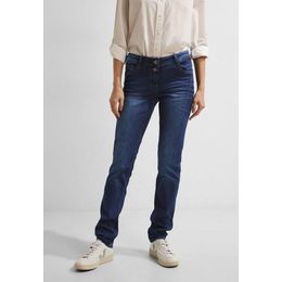 Cecil Slim-fit-Jeans Style Scarlett Mid Blue 4-Pocket-Style, blau
