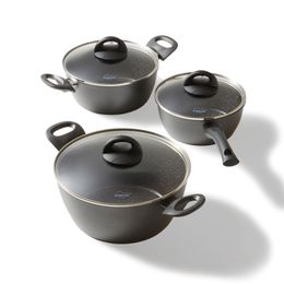 Stoneline® CERAMIC Kochgeschirr-Set, 6-tlg. mit Glasdeckeln