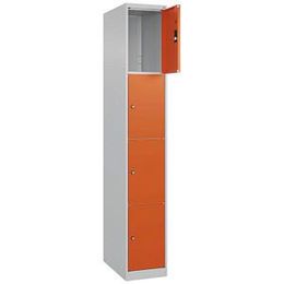 C+P CP Schließfachschrank Classic Plus reinorange 080000-104 S10000, 4 Schließfächer 30,0 x 50,0 x 185,0 cm