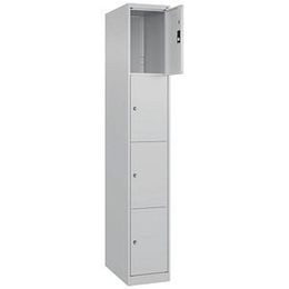 C+P CP Schließfachschrank Classic Plus lichtgrau 080000-104 S10008, 4 Schließfächer 30,0 x 50,0 x 185,0 cm