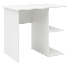 Wohnling Schreibtisch weiß rechteckig, Wangen-Gestell weiß 82,0 x 60,0 cm