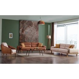 JVmoebel Wohnzimmer-Set Sofagarnitur 3+3+1 Sitzer Möbel Luxus Set Sofagarnitur Modern Set Neu