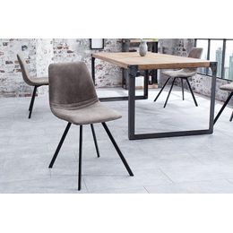 Riess Ambiente riess-ambiente Esszimmerstuhl AMSTERDAM CHAIR taupe grau / schwarz