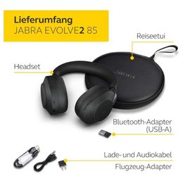 Jabra Evolve2 85 PC-Headset (HearThrough/Noise Cancellation