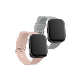 kwmobile Uhrenarmband 2x Sportarmband für Fitbit Versa / Versa Lite / Versa 2