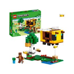 Lego Minecraft 21241 Das Bienenhäuschen Bausatz, Mehrfarbig