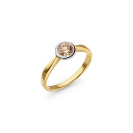 SKIELKA DESIGNSCHMUCK Goldring Diamant Ring "Champagne" 0