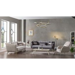 JVmoebel Wohnzimmer-Set Designer Sofagarnitur 3+3+1 Sitzer Couch Polster Sitzgarnitur
