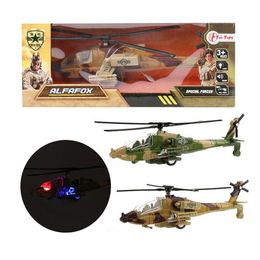 Toi-Toys Spielzeug-Hubschrauber Hubschrauber Militär Rückzug mit Licht und Sound