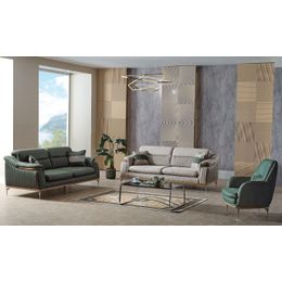 JVmoebel Wohnzimmer-Set Sofagarnitur 3+3+1 Sitzer Wohnzimmer Set Komplett Textil Sofa Sessel