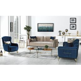 JVmoebel Wohnzimmer-Set Designer Sofagarnitur 3+3+1 Sitzer Couch Polster Sitzgarnitur Set Neu