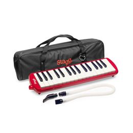 Stagg Melodica 32 Tasten rot inkl. Anblasschlauch Melodica