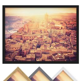 Bilderwelten Bild mit Rahmen Poster FineArt - Fiery Siena 3:4 - 4 Rahmen-Farben