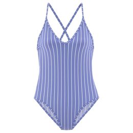 Vivance By Lascana Badeanzug Damen Gr&ouml;&szlig;e M hellblau / wei&szlig;