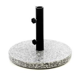 Vcm Sonnenschirmständer 10kg Granit poliert grau rund Stahlrohr Schirmständer Ø 40cm